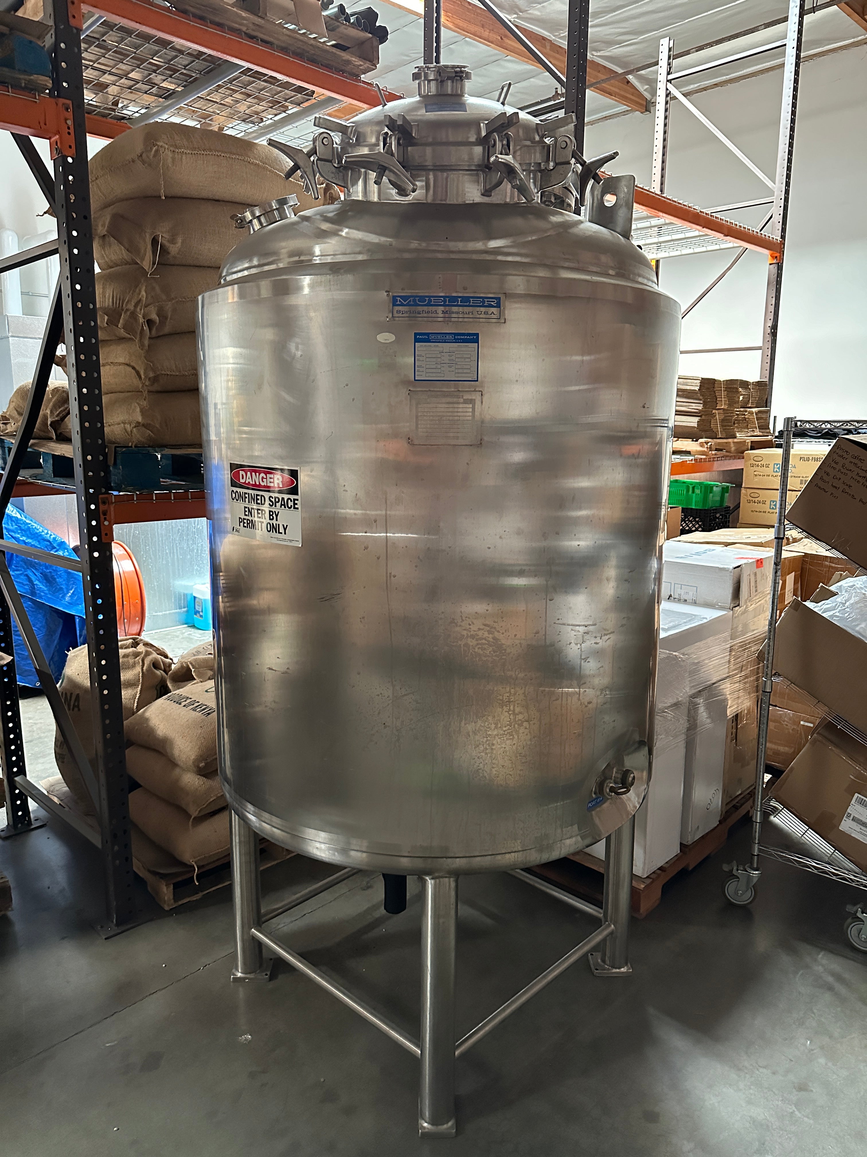 1200L High Pressure Mueller Tank – Beverage Equipment Traders